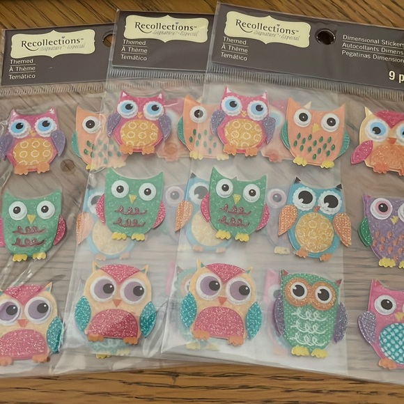 Recollections | Other | Recollections Dimensional Stickers Owls Pastel ...